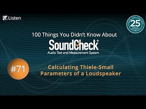 100 Things #71: Calculating Thiele-Small Parameters of a Loudspeaker