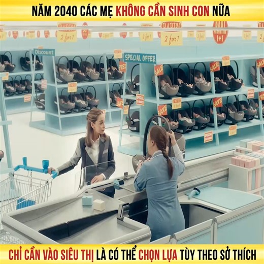 1.7M views · 30K reactions | Năm 2040 các mẹ không cần sinh con nữa, chỉ cần vào siêu thị là có thể chọn lựa tùy theo sở thích #phimhay | Review cùng Robin | Facebook