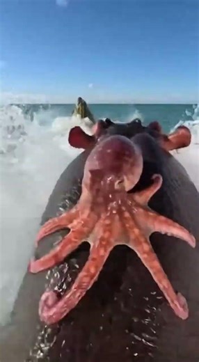 Octopus & Hippo: Epic Ocean Adventure! 🐙🦛🌊 #EpicAdventure #OceanOddities #AnimalThrills