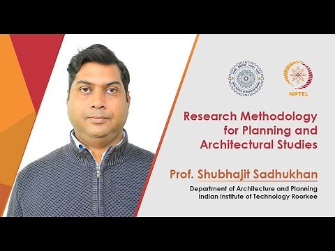 Promo of Research Methodology for Planning and Architectural Studies by Prof. Shubhajit Sadhukhan