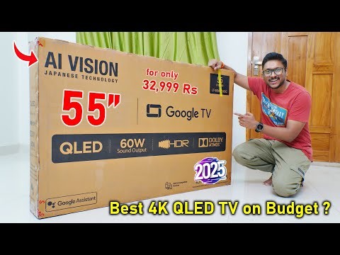 55" 4K QLED TV with Powerful 60W Speakers ...!? 😱 JVC AI Vision TV (2025) Unboxing & Review🔥