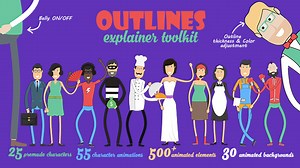 Outlines Explainer Toolkit | Character Explainer Builder for After Effects