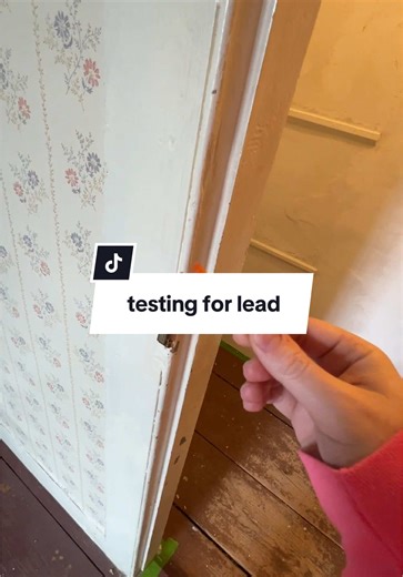 testing for lead paint #oldhouse #newhome #firsttimehomebuyer #lead #hazard #painting #homediy #diyproject #safety