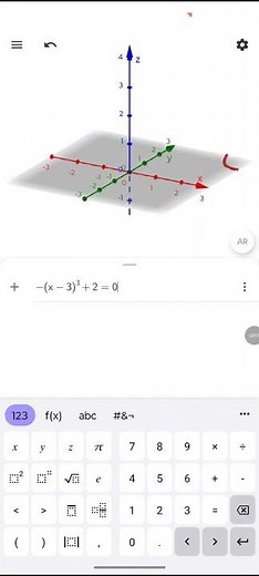 Solución exacta y aproximada de ecuación de grado tres con Geogebra 3D. #algebraicamente #matemática