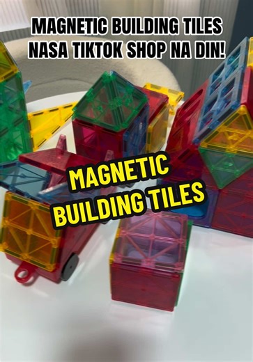 Magnetic building tiles, if curious san nabibili ang magnetic building tiles na to aba naman sa tiktokshop lang siya , less screen time , bonding niyo pa ng anak mo, you can create different 3D shapes #magneticblocks #magnetictiles #toys #buildingblocks #3dtoys