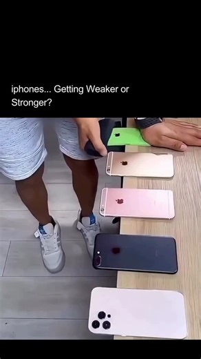 AI News | Tech | Human Impact on Instagram: "Every year Apple promises stronger glass, tougher frames, better durability but most of us never get to see what that actually means beyond a marketing slide. This video puts it to the test in the most brutal (and strangely satisfying) way possible: A full lineup of iPhones from the earliest generation all the way to the newest… and one guy trying to break every single one. What makes it fascinating is watching the evolution play out in real time. You