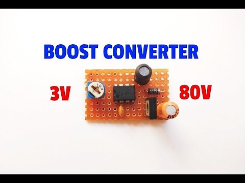 3 Volt To 80 Volt Boost Converter..Voltage Booster Circuit By Using 555 IC..Simple Boost Converter..