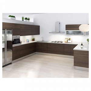 [Hot Item] Prima Factory Customized American Modern Timber Veneer Kitchen Cabinets