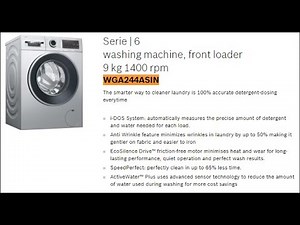 Bosch Serie 6 Front Load Washing machine unboxing and Installation 9 kg 1400 rpm Model WGA244ASIN