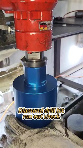 Diamond drill bit run out check run out ≤ 0.25 Strictly control the quality of every single drill bit #HBKEENTOOLS #Diamond bit#Diamond drill#Core diamond bit #Diamond drill bit