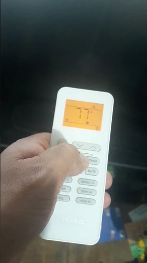 AURUS Mini split remote from Celsius to Fahrenheit