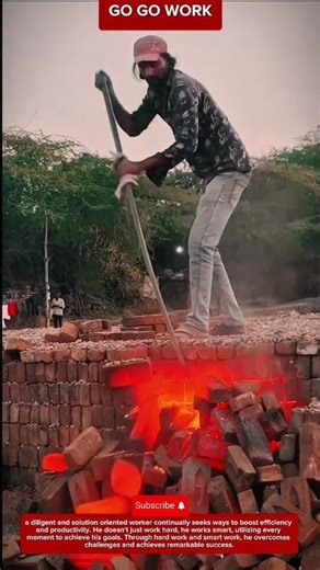 Traditional Industrial Kiln Operation for Heat Treatment and Durable Construction Brick Manufacturin