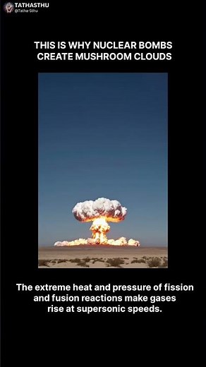 THIS IS WHY NUCLEAR BOMBS CREATE MUSHROOM CLOUDS. #science #nuclear