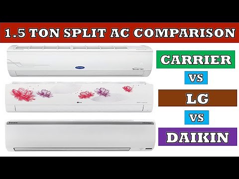 Carrier vs LG vs Daikin Inverter Split AC Comparison