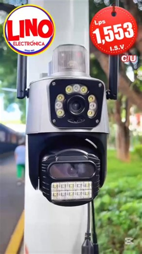 Lino Electrónica on Instagram: "✨ Cámaras de seguridad para esta temporada Protegé tu hogar o negocio con cámaras de alta calidad, visión clara y monitoreo 24/7 📹✨. Que esta Navidad todo esté seguro mientras disfrutás en familia 🎄#seguridad #camara #monitoreo #360 #lente"