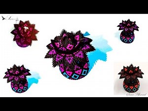 How to make 3d origami lamp or vase