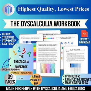 The Dyscalculia Workbook, Math Learning Aid, Numeracy Resources, Math Help, Disability Tool, Dyscalculia Support, Math Skills Workbook - Etsy Australia