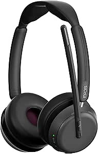 EPOS IMPACT 1060 Double-Sided Wireless Office Headset With Microphone, EPOS AI Noise Cancellation, Super Wideband Audio, Bluetooth, Comfortable Fit, Perfect For Clear Calls In Busy Workspaces