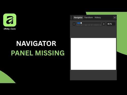 How to Restore Navigator Panel in Affinity by Canva