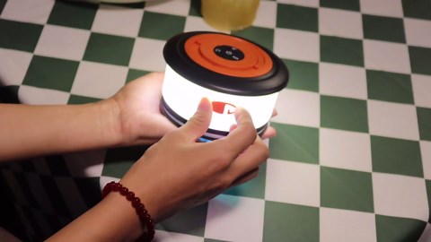 Camping String Lights, 3 in 1 Upgraded Retractable RGB Outdoor String Lights with 19 Lighting Modes,Quick 30s Recovery, 32.8 FT Portable Tent Lights, Rechargeable Camping Lantern (Black&Orange)