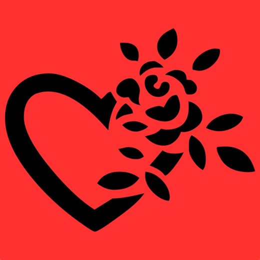 Heart With Rose Crochet Patterns - 2 Colors - 6 Sizes - Pillow-tote Bag-afghan-blanket-wall Hanging - Etsy