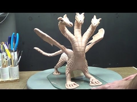 Full Dragon Sculpture, Part 9. Chest-plating and feet.