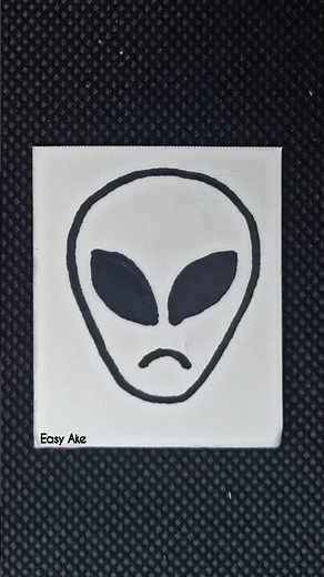 How to draw a alien easy