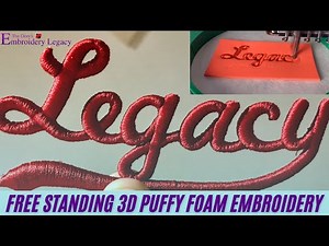 Free Standing 3D Foam - Machine Embroidery