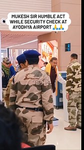 25M views · 10K reactions | Humble act of Mukesh Ambani while security check in ayodhya airport  | The Invincible India | Facebook