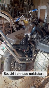 Suzuki ironhead cold start. #motorcycle #bikelife #fypシ゚ #vintageharley #harleydavidson #bikelover #motorcyclelife #bikers #chopperlife #chopper #builtnotbought #tiktok #reelstrending | 843chops
