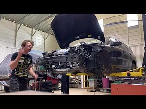 Dropping the Engine from my Volvo V70R Parts Car