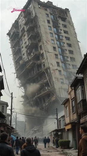 Demolition Gone Wrong: Building Collapses Sideways Crushing Nearby Homes! #OhNo #Viral