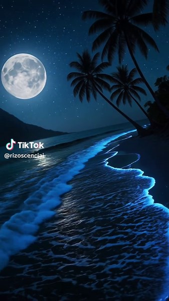 Exploring Moonlit Beaches: A Stunning Nighttime View
