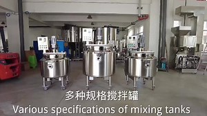 Stainless Steel Homogenizer Emulsifier Double Jacketed Liquid Storage Mixing Tank Agitator Tank With Mixer and Heater