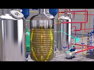Cooking oil deodorizing equipment, deodorization pot 3D animation