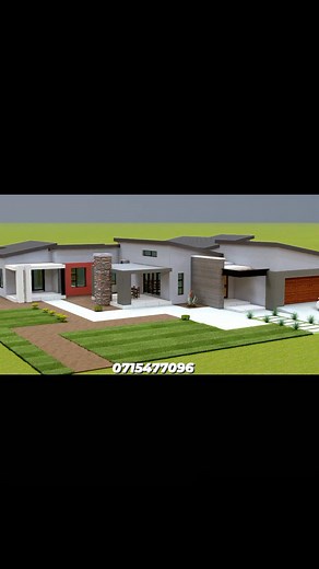 4 Bedroom house with butterfly roof | Tsepo Nkomo