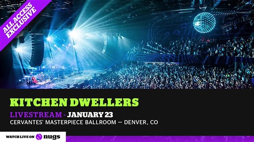 Three nights of STS9 livestreams are getting started in the app🌈 Tune in all weekend at nugs.net/STS9 🎟️ Sign up now to start streaming ✍️ We're back tomorrow with an Axe The Cables set at Gates Concert Hall 🌎 Denver, CO 🏟️ Mission Ballroom #livestream | nugs