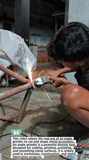 Angle Grinder Metal Cutting Process | Real Workshop Tool in Action