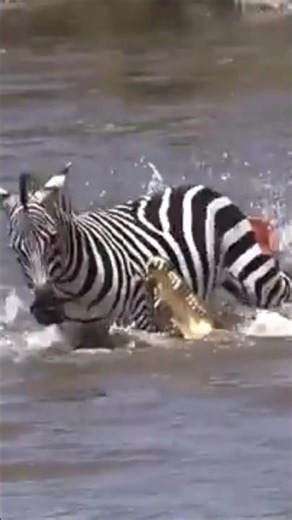 Zebra vs. Crocodiles: The Fiercest Battle for Survival!#animals#zebra#shorts