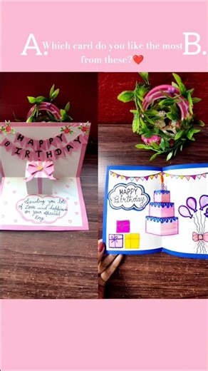 DIY Pop-up Birthday Card 🎂🎁#shorts #diy #trending #youtube #shortsfeed #viral #art #craft