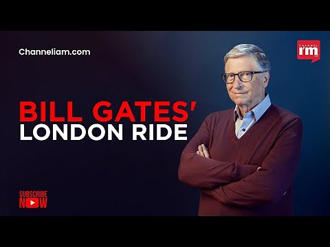 Microsoft founder Bill Gates drives around London in a self-driving car