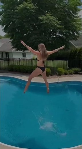 Bella Defies Gravity! Epic Crazy Air Jump Over the Pool! 🌊🤸‍♀️