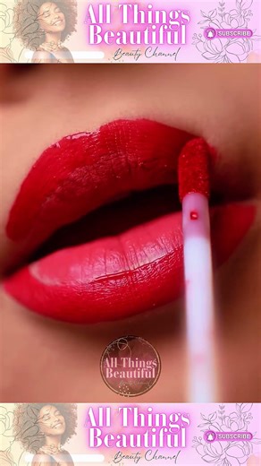 Applying Vibrant Matte Red Liquid Lipstick | Beauty Tutorial
