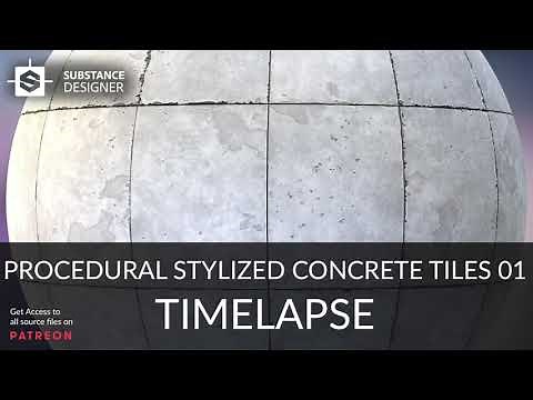 Substance Designer - Concrete Tiles 01