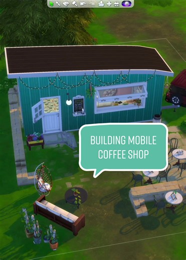 Building a Mobile Coffee Shop in Sims 4