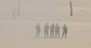 U.S. Army with partner nations conduct a jump over the Giza Pyramid Complex for BRIGHT STAR 25