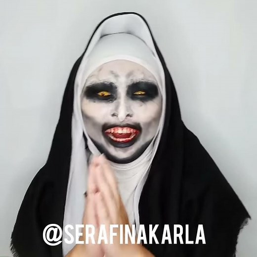 Valak Makeup Tutorial from The Nun Movie 2018 || serafinakarla