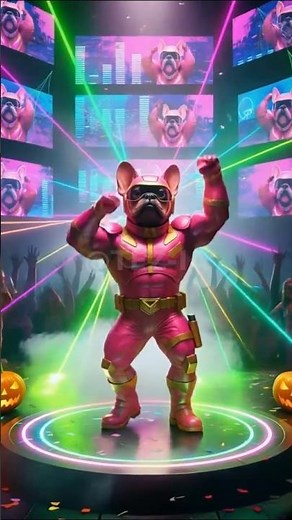 😏Tu te souviens des Bioman ? Ils sont revenus… version bouledogue 🐶⚡#aiart #shortsvideo #bouledogue