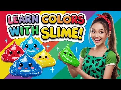 Toddler Learning Colors With Slime! | Miss Melon Teaches Colors For Kids | Color Learning For Kids