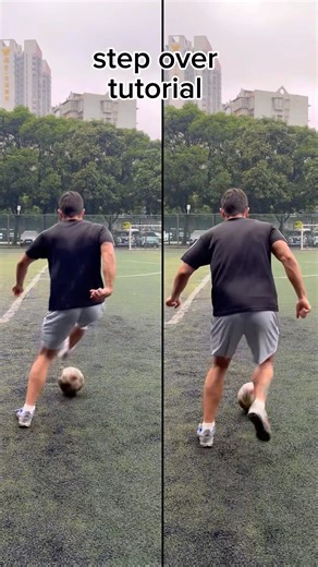 Step over tutorial ✅#footballskills #soccer #skills #sport #motivation #tutorial #ball #funk